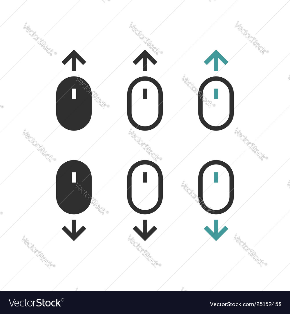 Scroll up down icons Royalty Free Vector Image