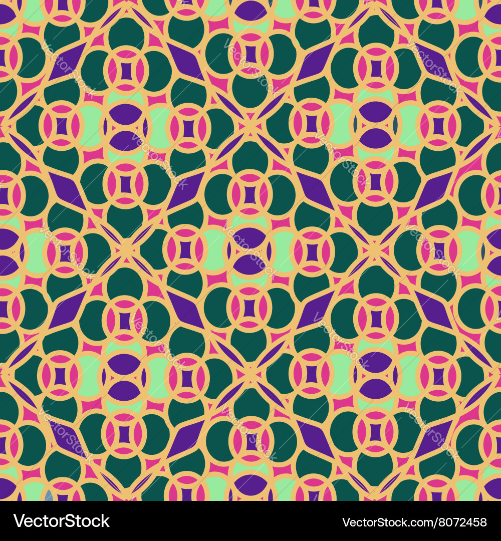 Seamless pattern of Moroccan mosaic Royalty Free Vector