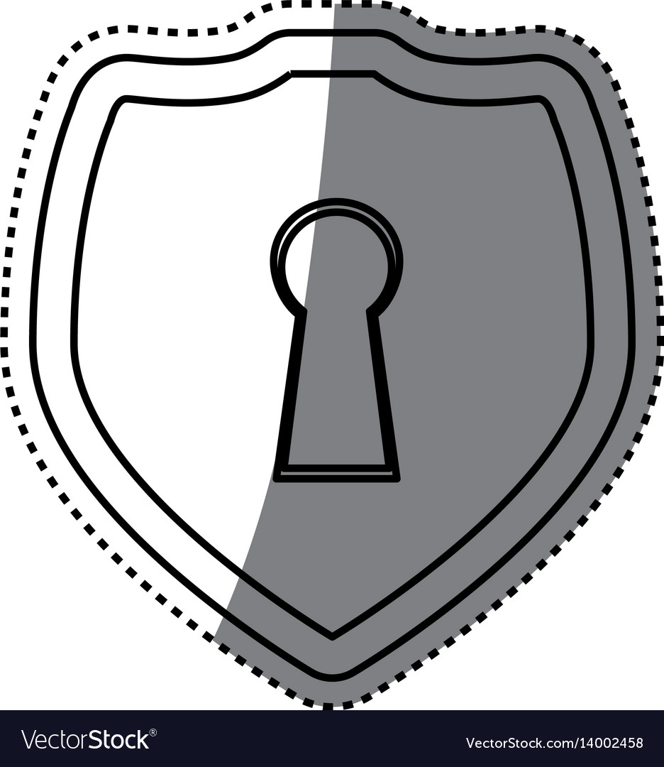 Shield security abstract lock Royalty Free Vector Image