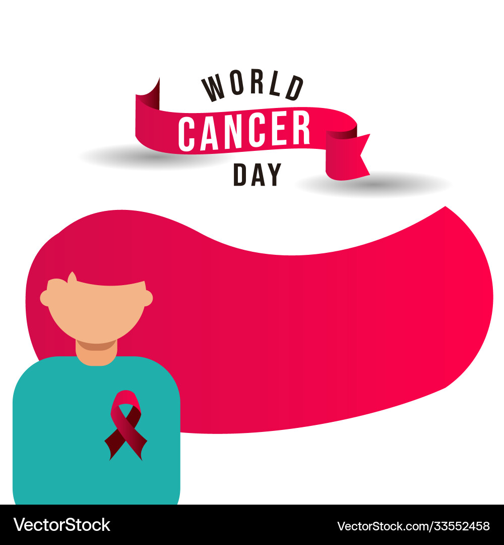 World cancer day template design Royalty Free Vector Image