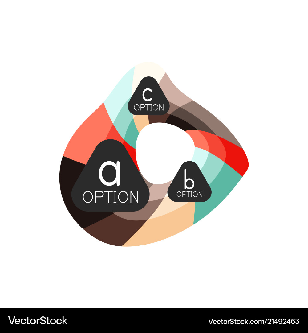 Abstract colorful geometric option infographics Vector Image