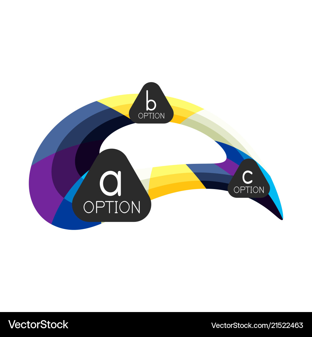 Abstract colorful geometric option infographics Vector Image