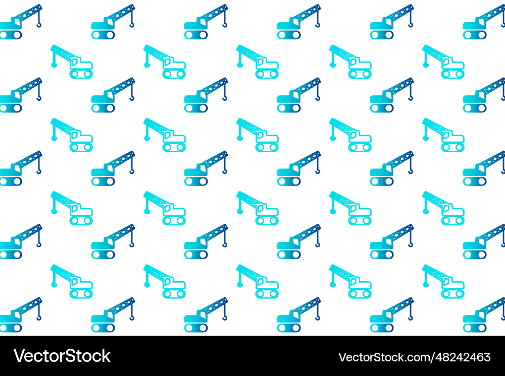 Abstract construction crane pattern background Vector Image