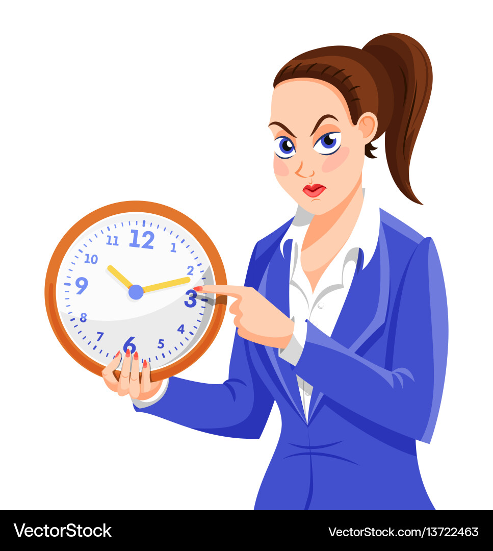 Angry boss woman character Royalty Free Vector Image