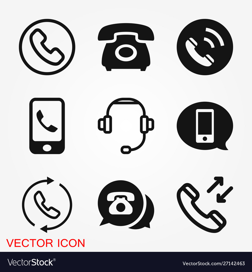 Call icon in trendy flat style isolated Royalty Free Vector