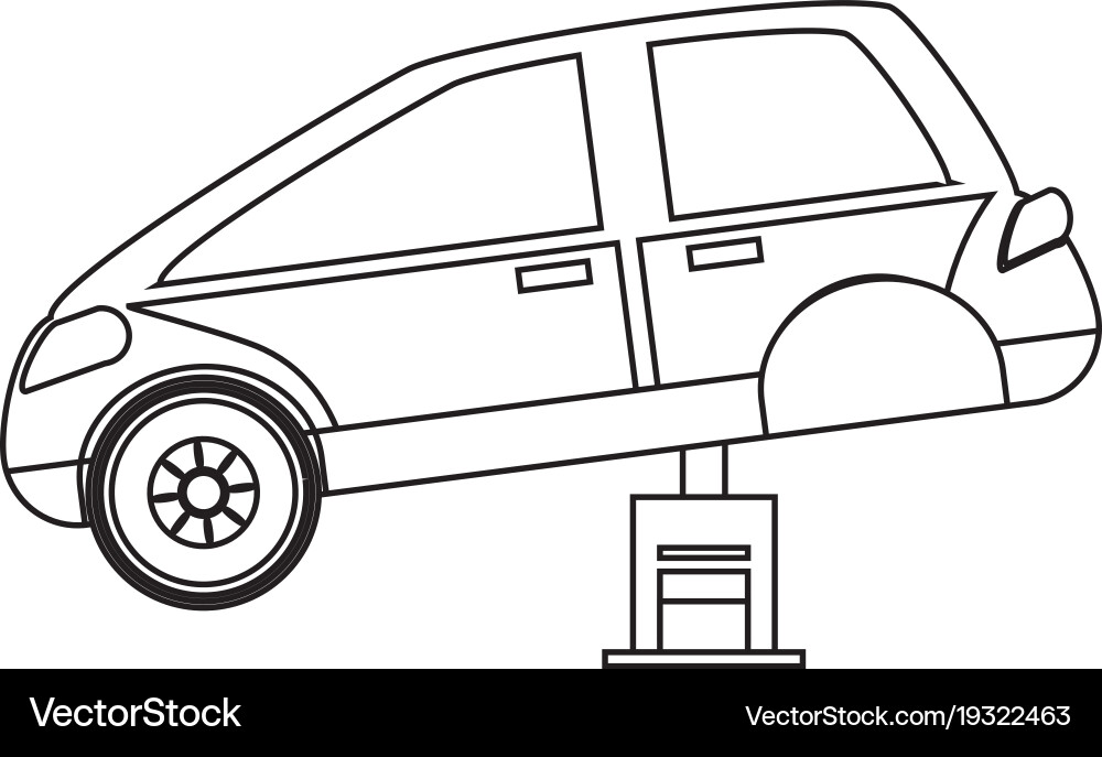 Car lift machine icon Royalty Free Vector Image