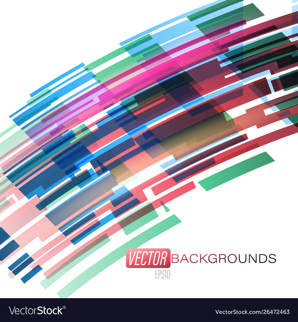 Colorful Overlap Shapes On A White Royalty Free Vector Image