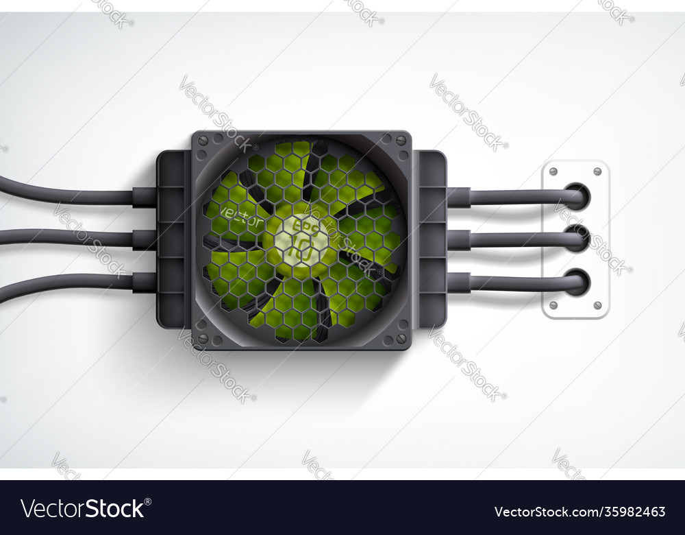 Computer cooler design concept Royalty Free Vector Image
