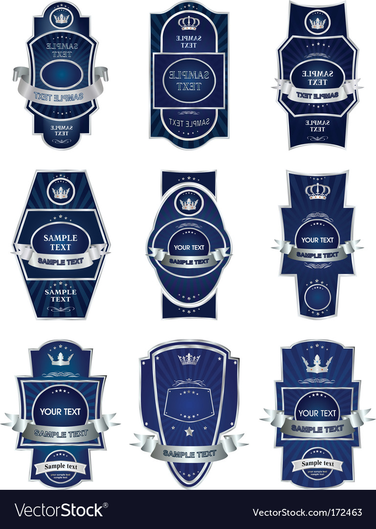 Decorative labels Royalty Free Vector Image - VectorStock