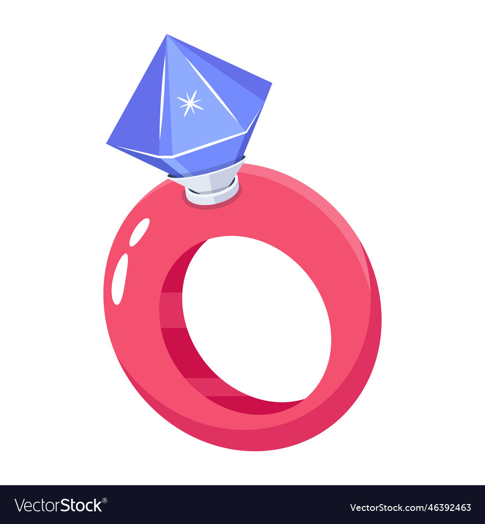 Diamond ring Royalty Free Vector Image - VectorStock