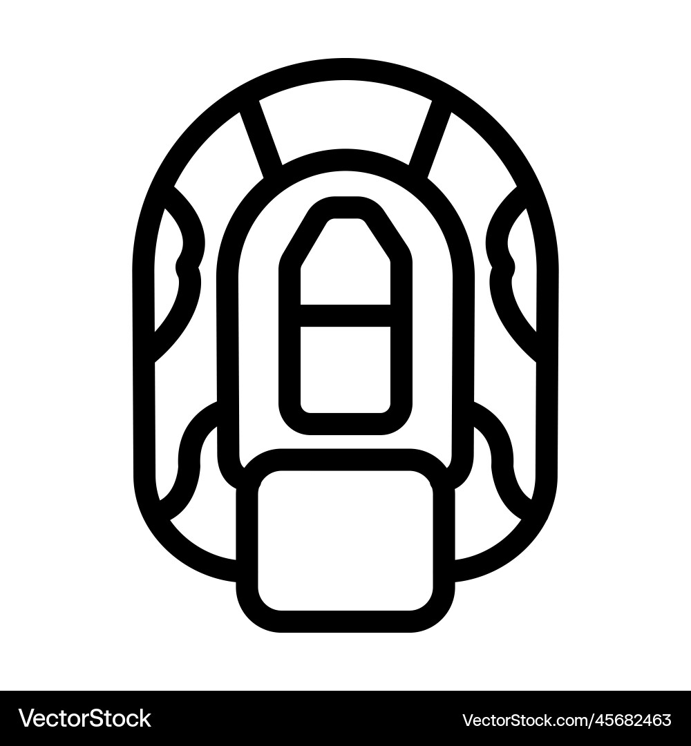 Dinghy thick line icon Royalty Free Vector Image