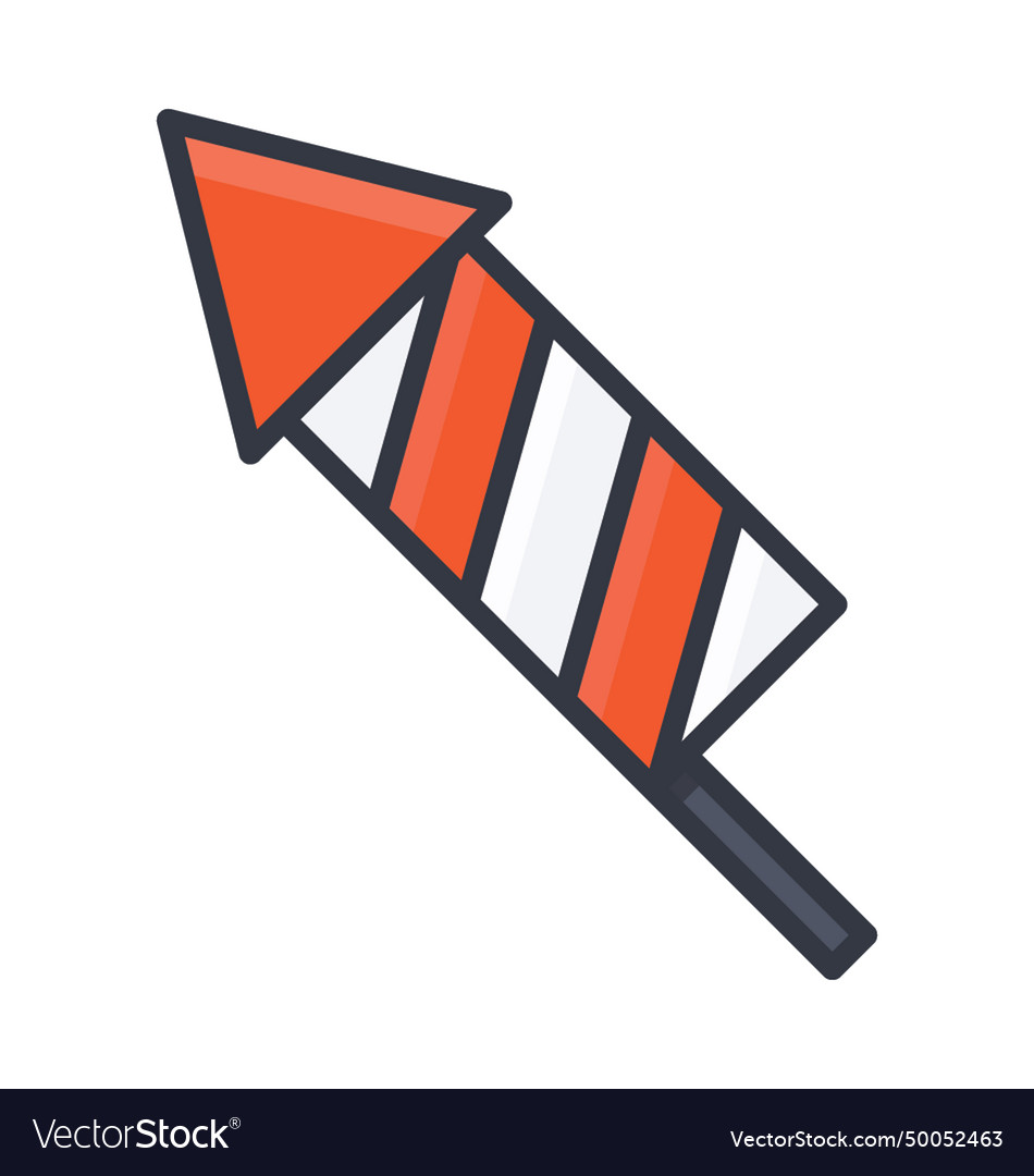 Firework rocket Royalty Free Vector Image - VectorStock