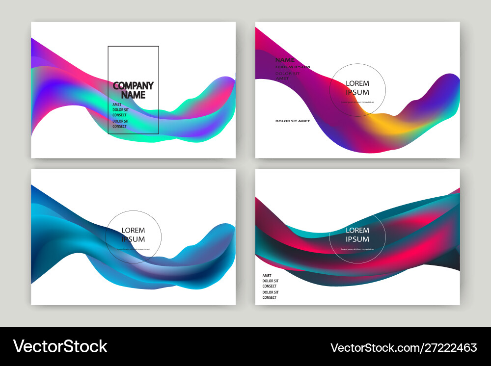 Fluid shapes isolated wavy liquid on white Vector Image