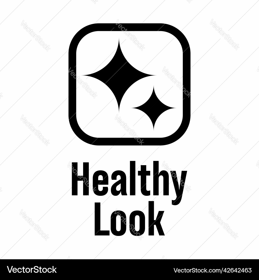 Healthy look information sign Royalty Free Vector Image