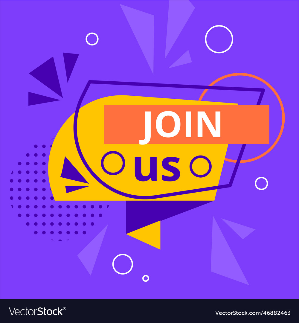 Join us concept Royalty Free Vector Image - VectorStock