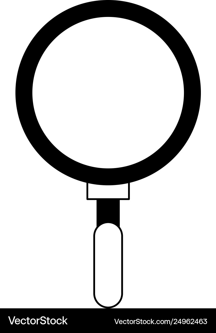 Magnifying glass search isolated in black Vector Image