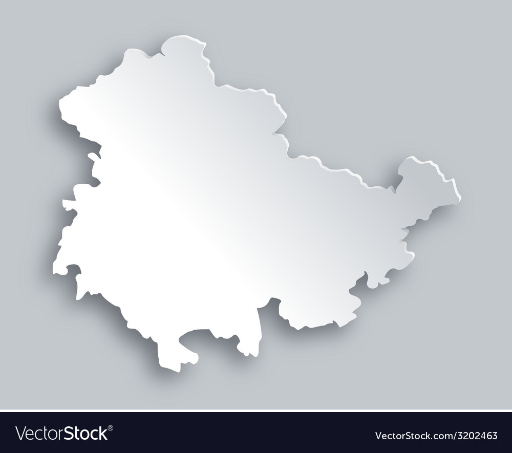 Map of thuringia Royalty Free Vector Image - VectorStock