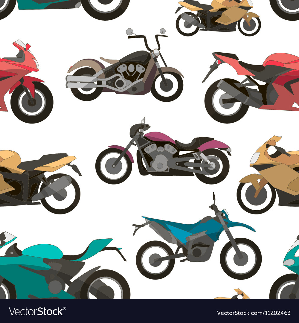 Motorcycle icons set pattern Royalty Free Vector Image Motorcycle icons set pattern Royalty Free Vector Image