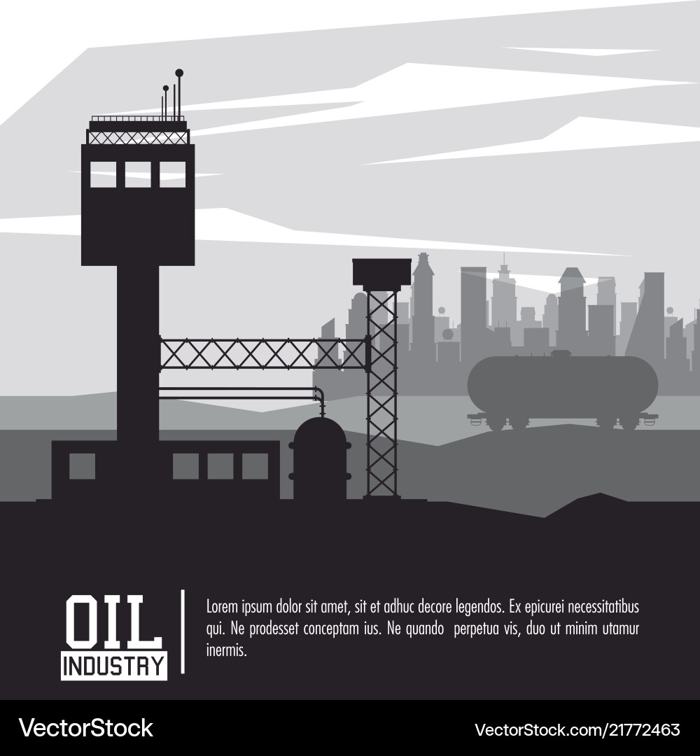 Oil and petroleum industry Royalty Free Vector Image