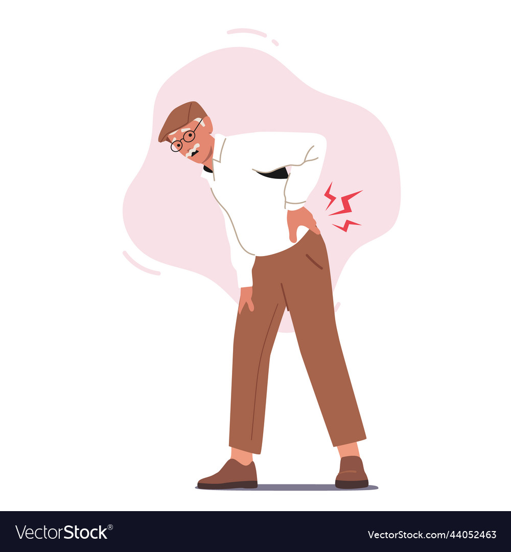 Seniors health care medicine backache sickness Vector Image Seniors health care medicine backache sickness Vector Image