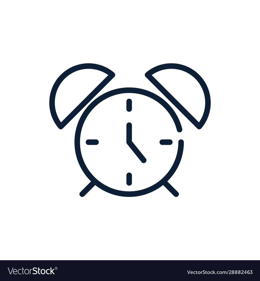 Time Alarm Clock Linear Design Royalty Free Vector Image