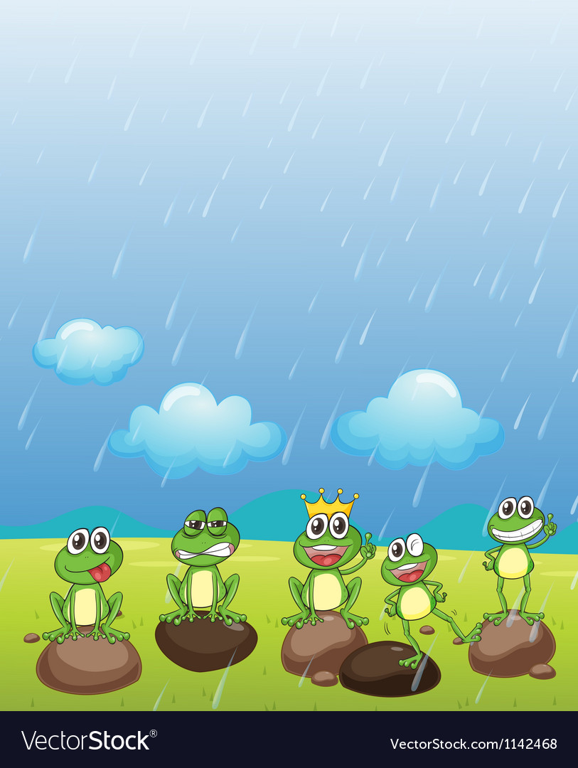A Frog Prince and friends Royalty Free Vector Image