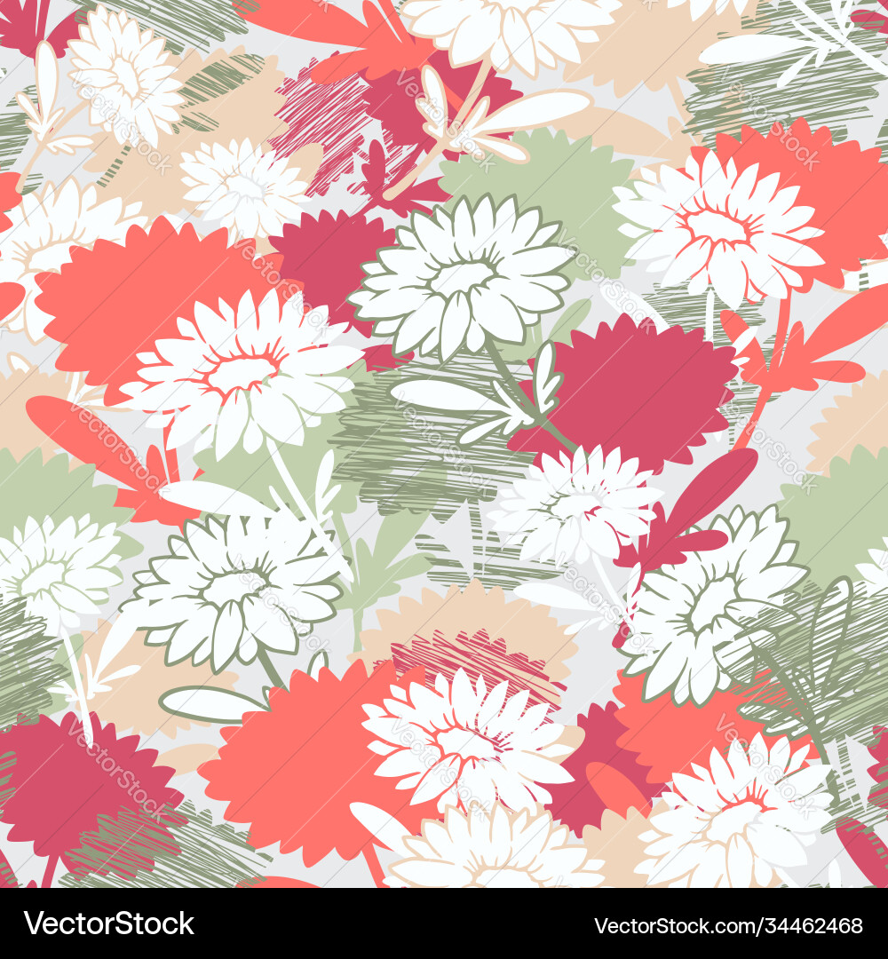Abstract flower and passion pattern Royalty Free Vector
