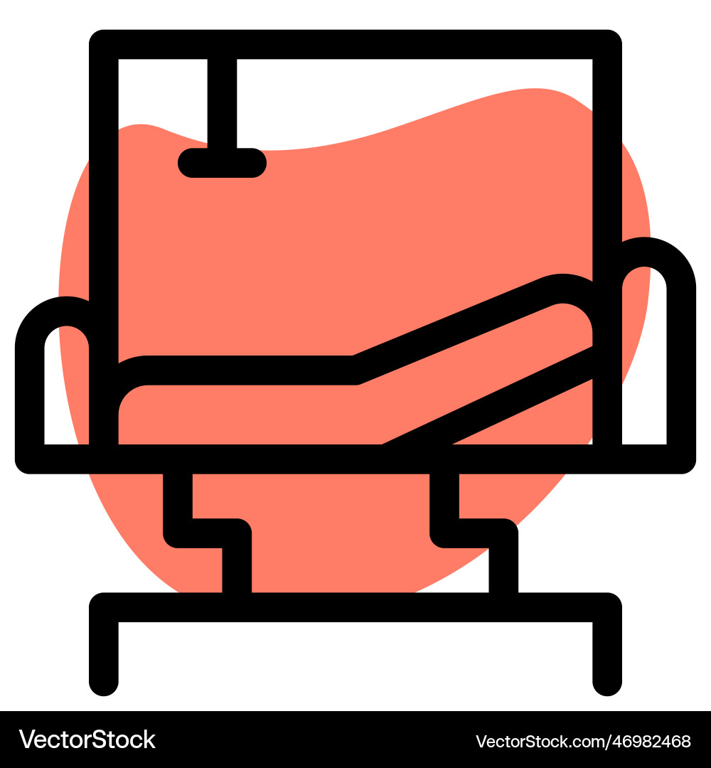 Balkan frame a bed for fracture treatment Vector Image