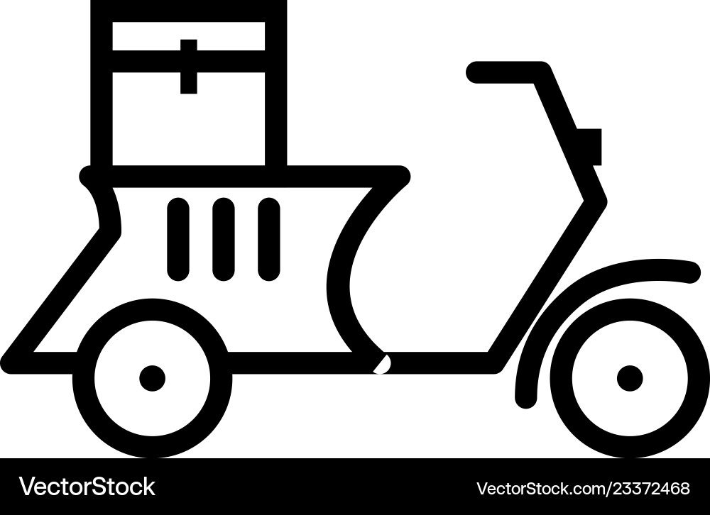 Delivery motorbike icon Royalty Free Vector Image