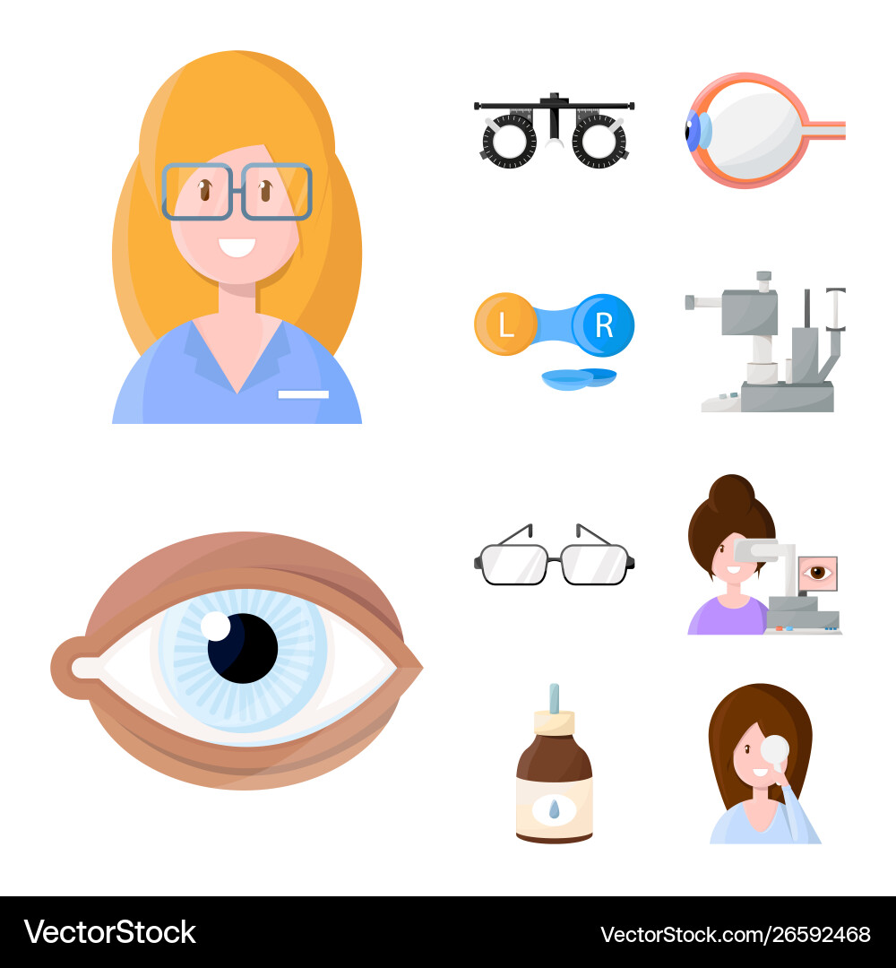 Design vision and clinic sign set Royalty Free Vector Image