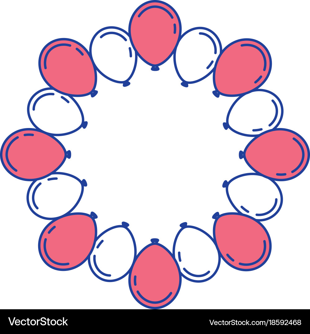 Lovely balloons circle trendy ideal Royalty Free Vector