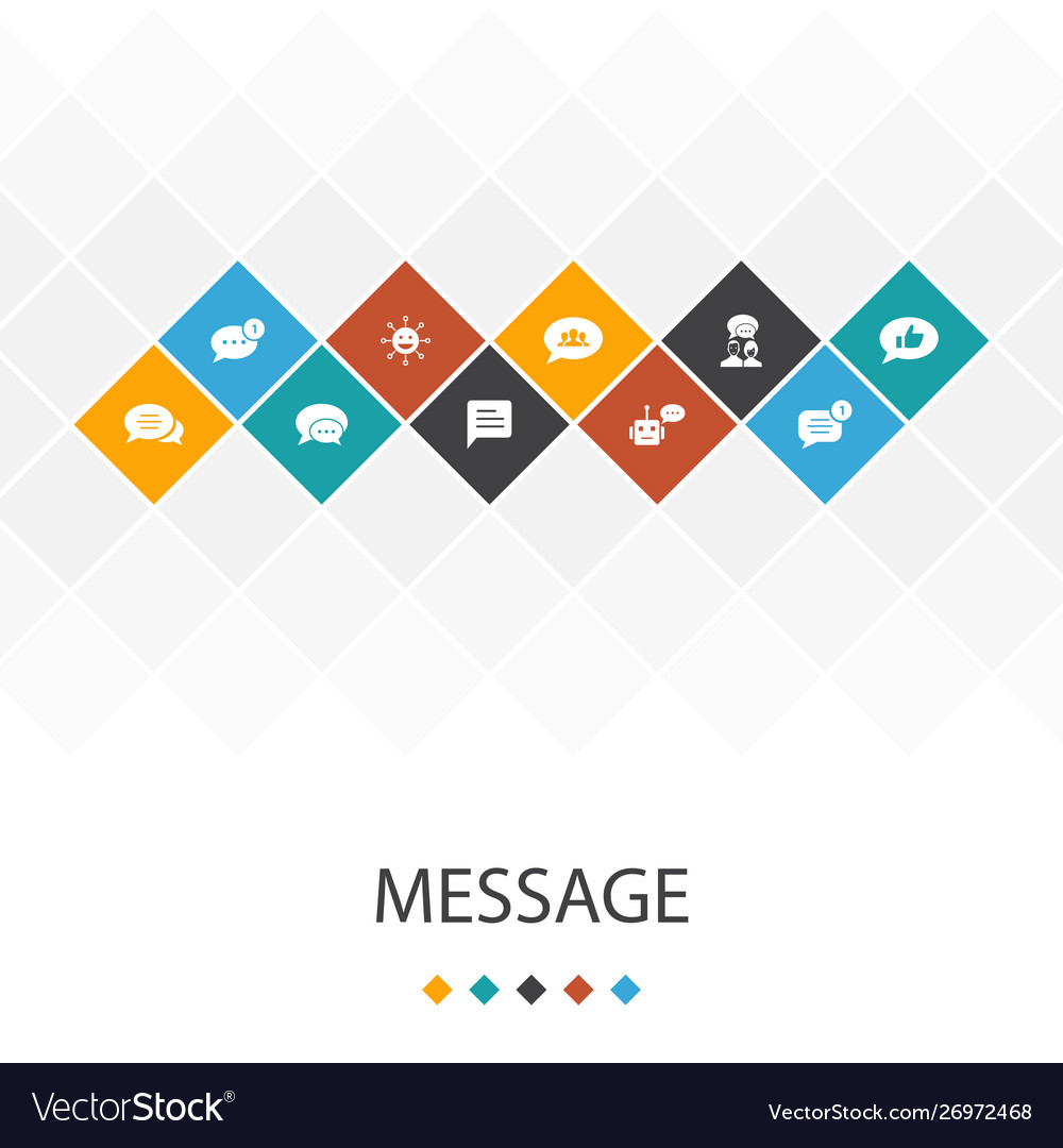 Message trendy ui template infographics concept Vector Image