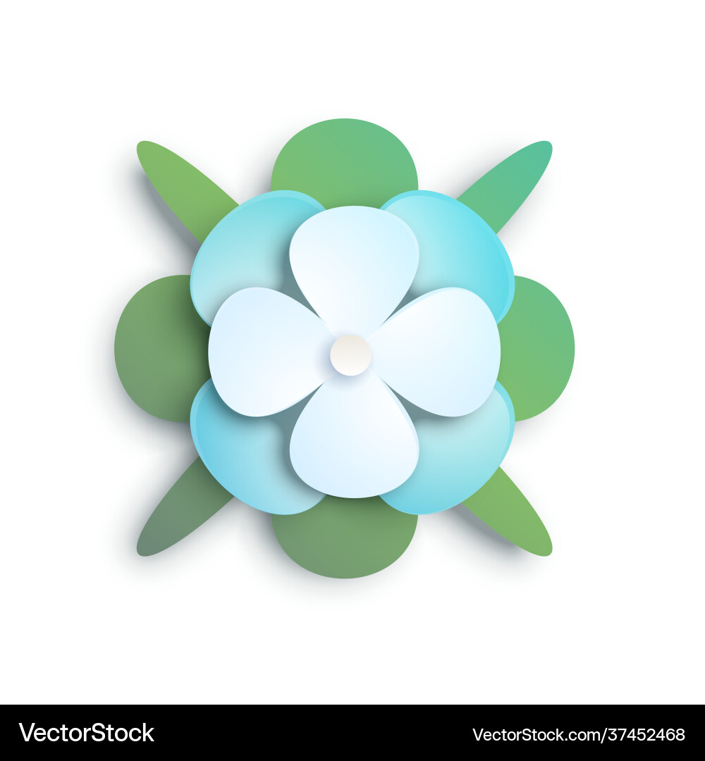 Paper flower composition art decor element Vector Image