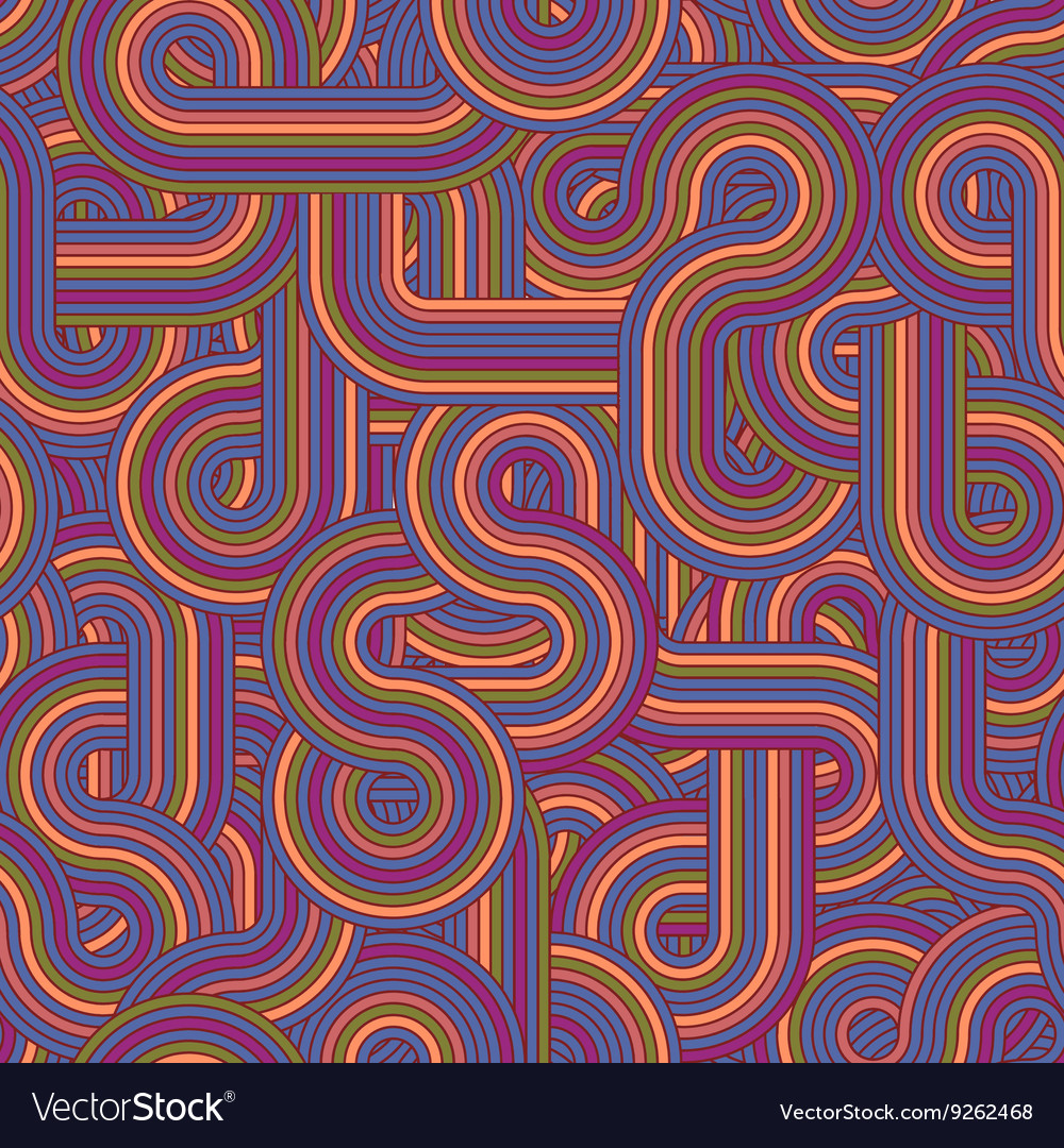 Round cable labyrinth pattern Royalty Free Vector Image