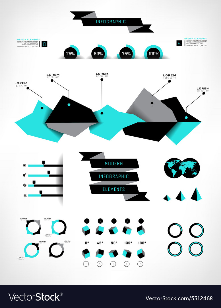 Set elements of infographics Royalty Free Vector Image
