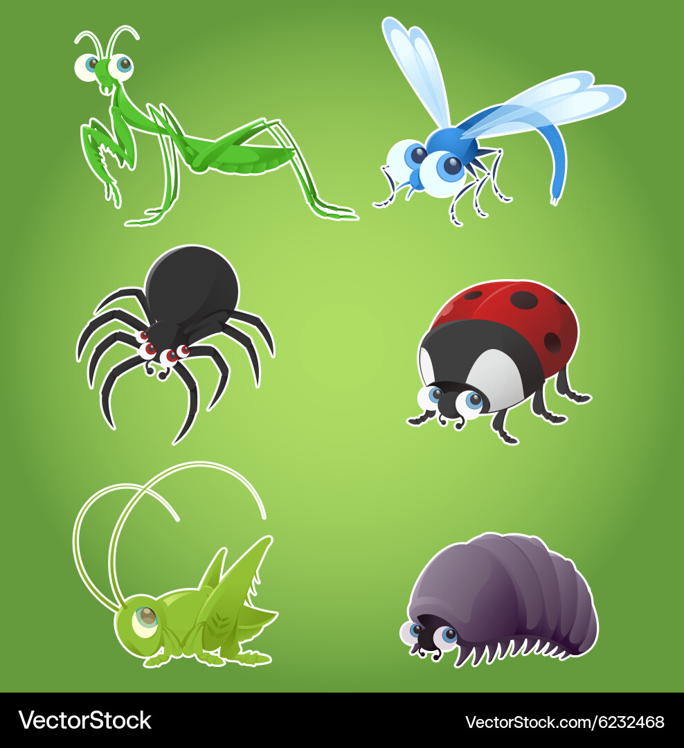 Set of insect icons Royalty Free Vector Image - VectorStock