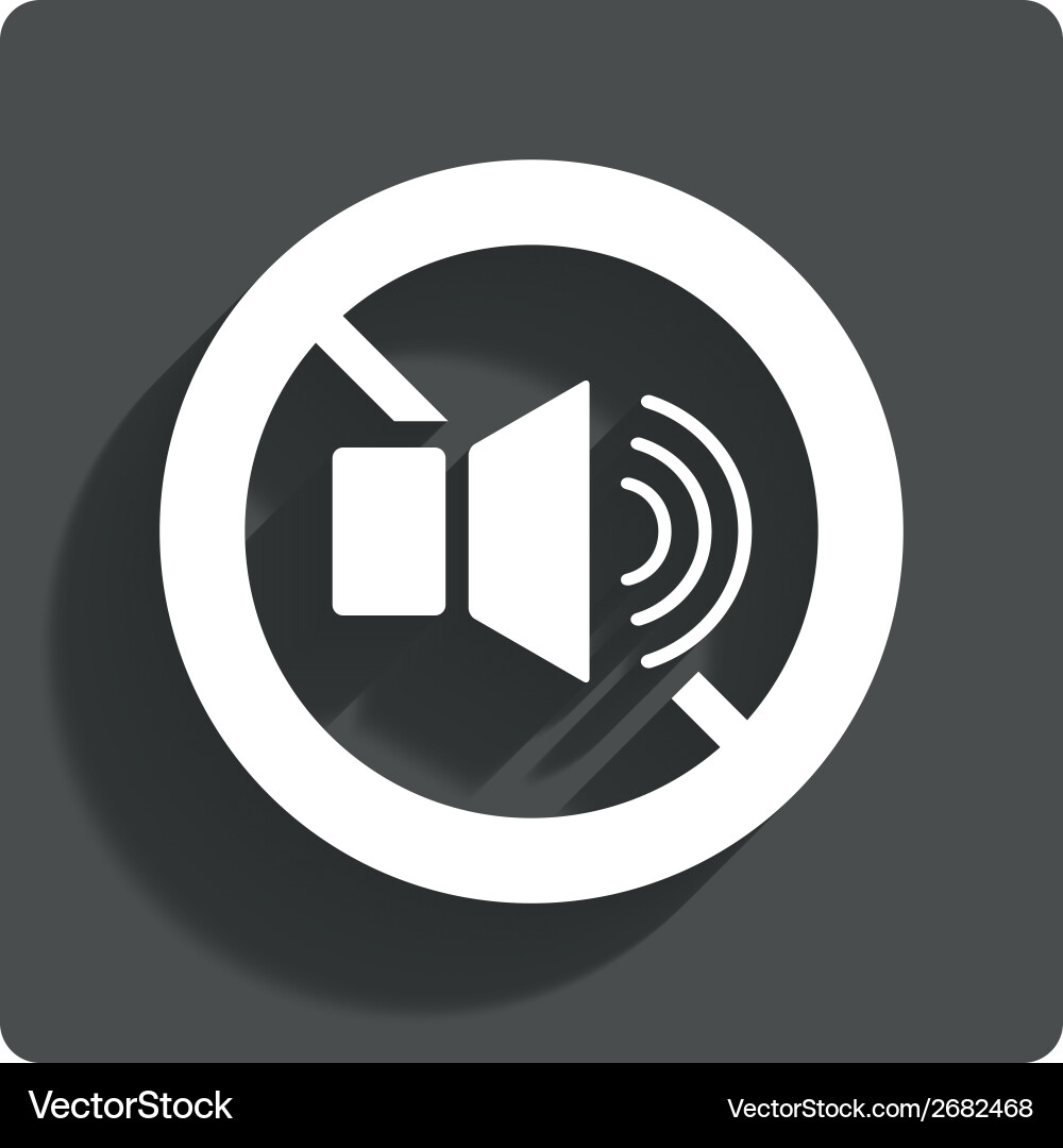 Speaker volume sign icon no sound symbol Vector Image