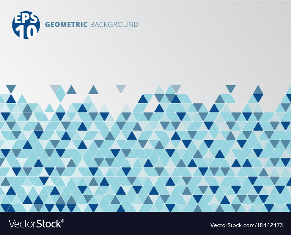 Abstract blue geometric triangle structure Vector Image