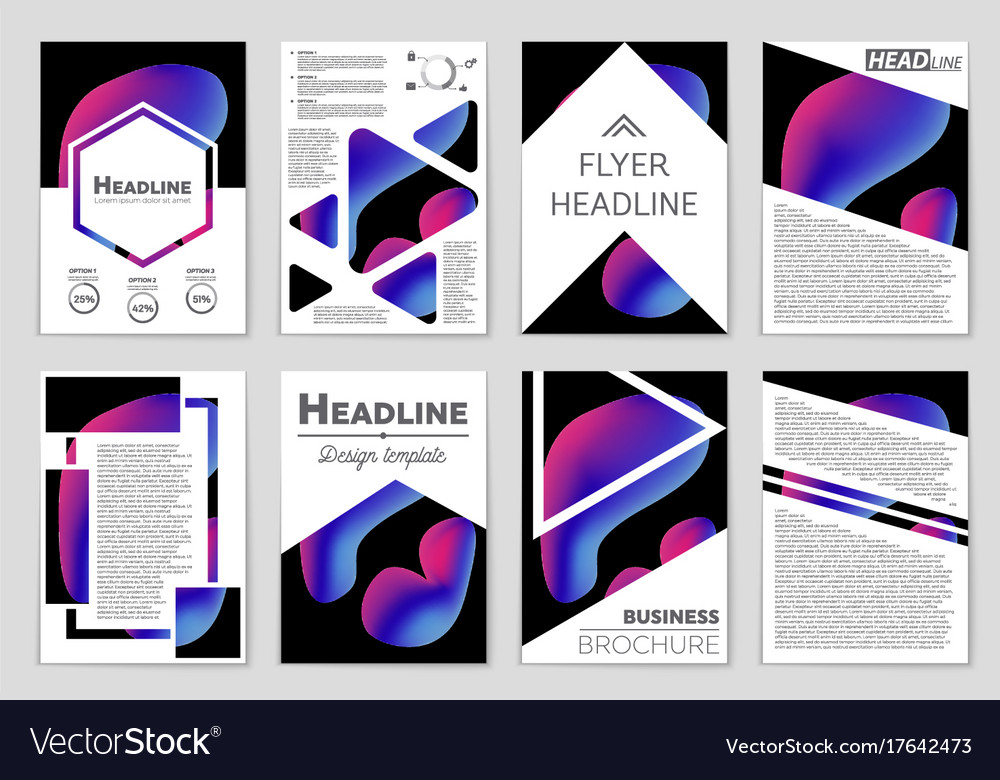 Abstract layout background set for art Royalty Free Vector