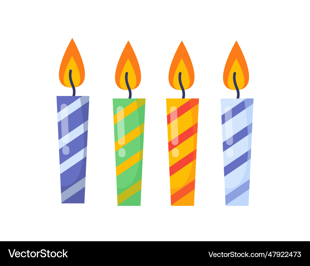 Birthday party colorful candles concept Royalty Free Vector