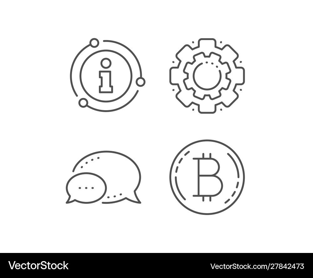 Bitcoin line icon cryptocurrency coin sign Vector Image