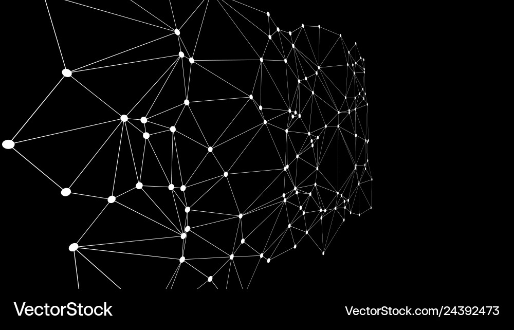 Digital wires 3d lines and dots connect Royalty Free Vector