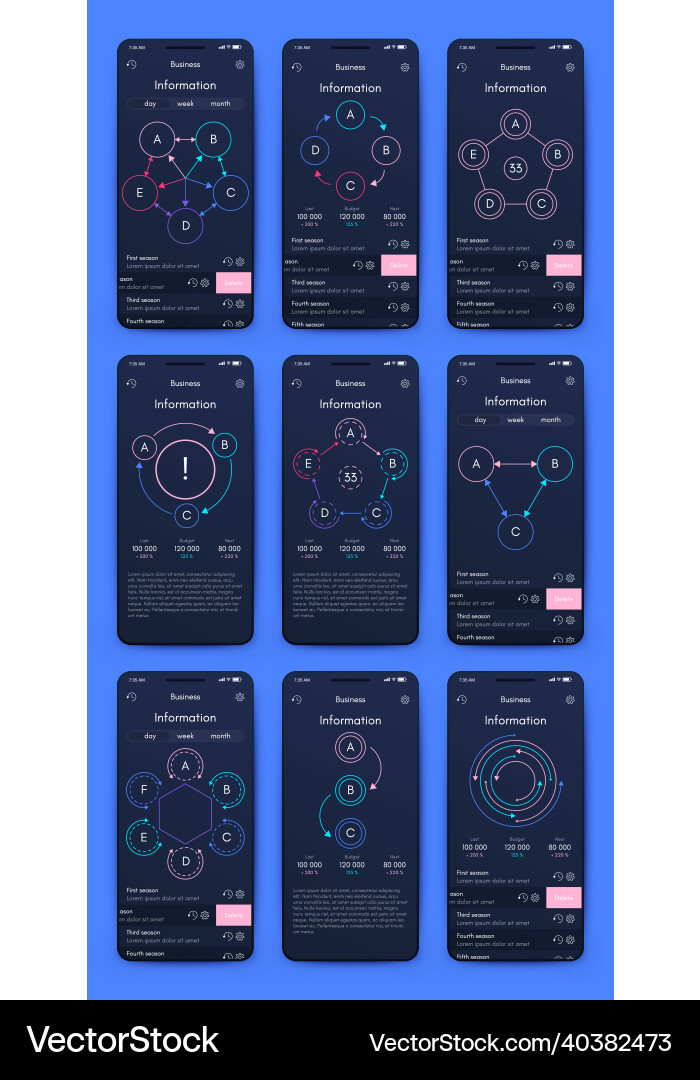 Graphics infographics with mobile phone template Vector Image