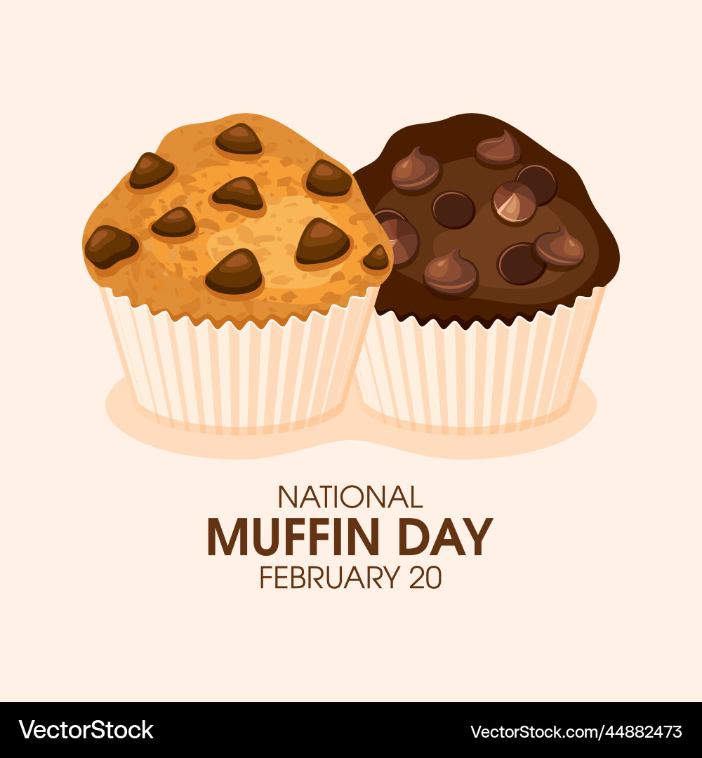 National muffin day poster Royalty Free Vector Image