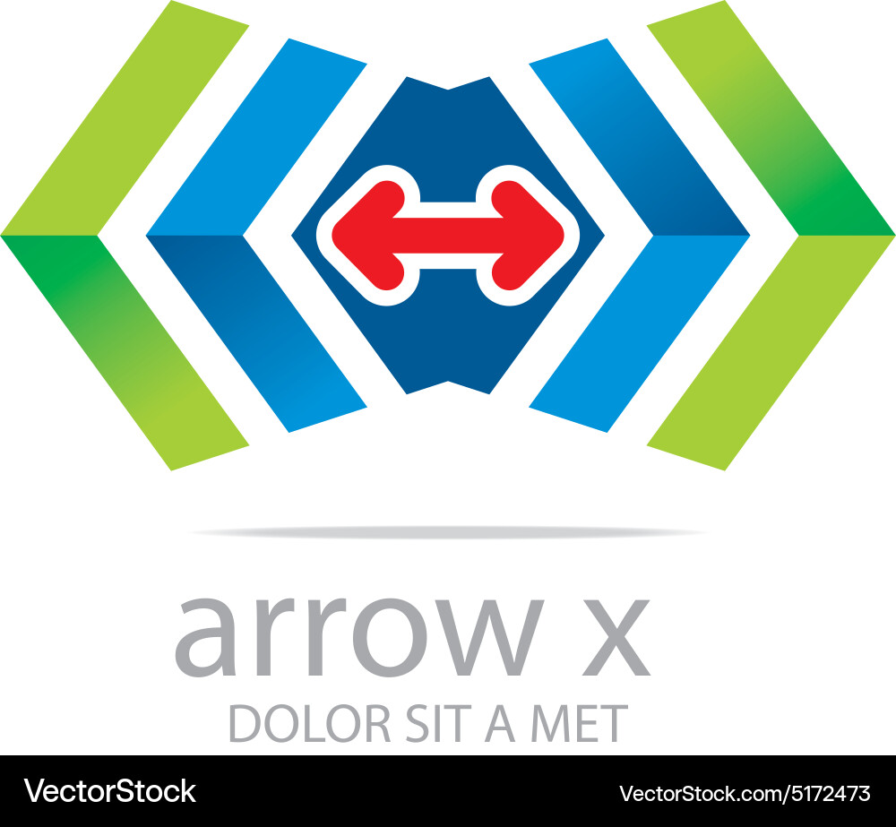 Penta house arrow design icon symbol Royalty Free Vector