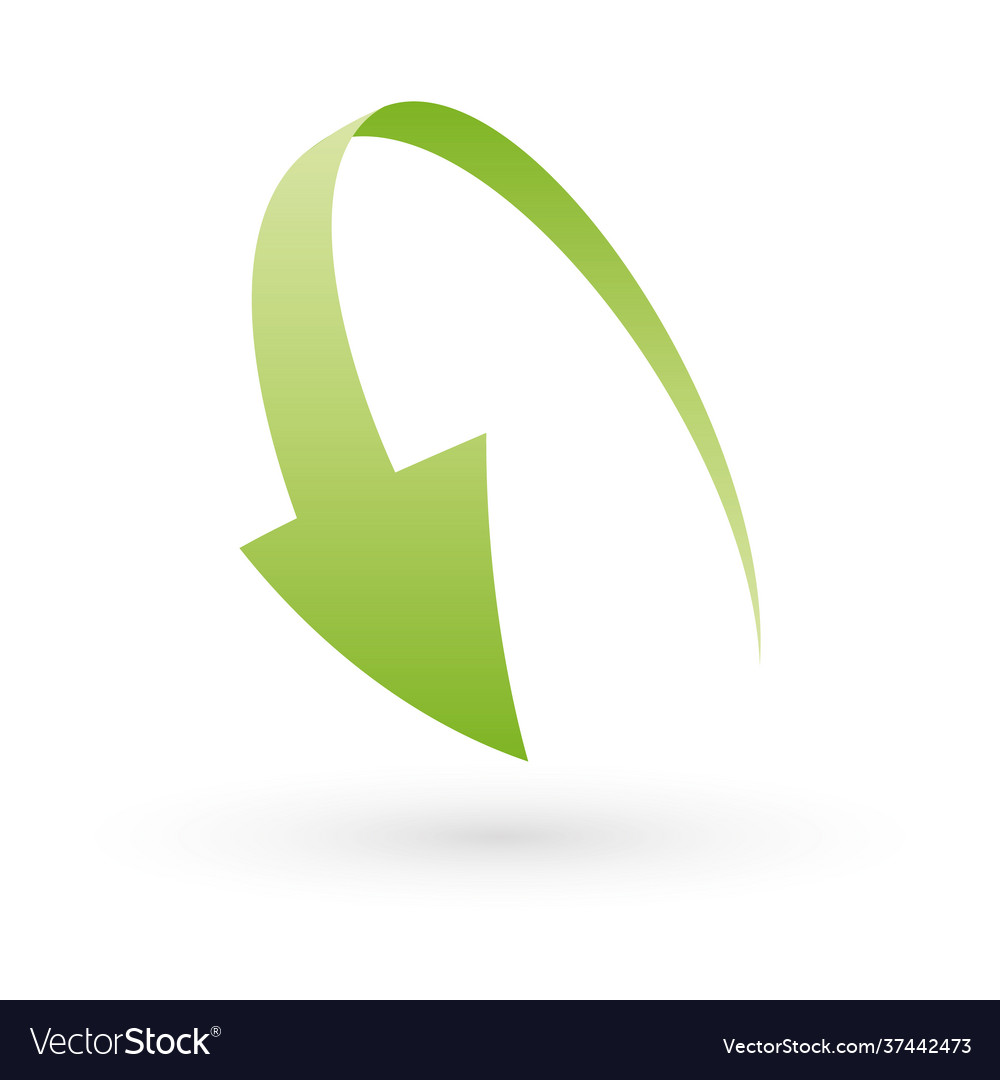 Simple loop circle arrow icon Royalty Free Vector Image