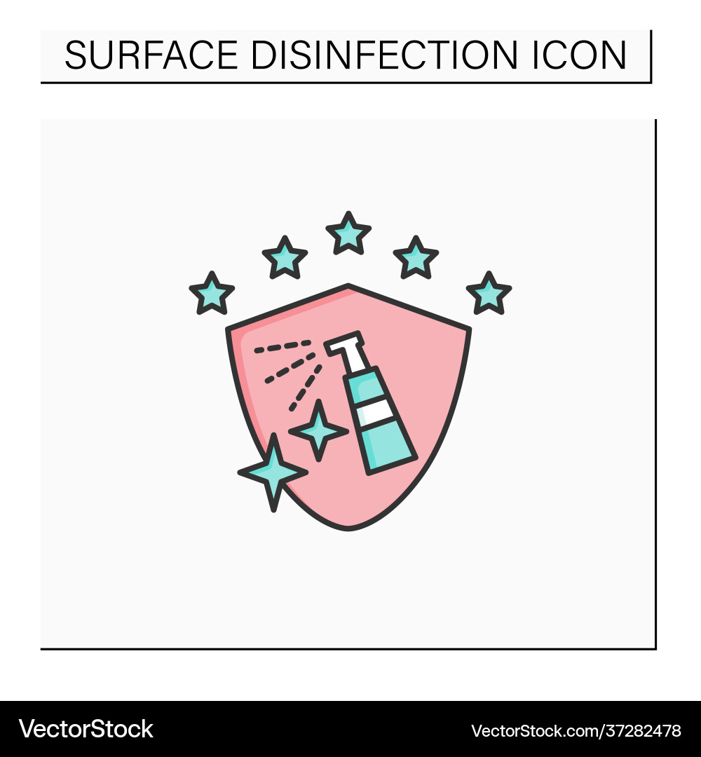 Disinfection services color icon Royalty Free Vector Image