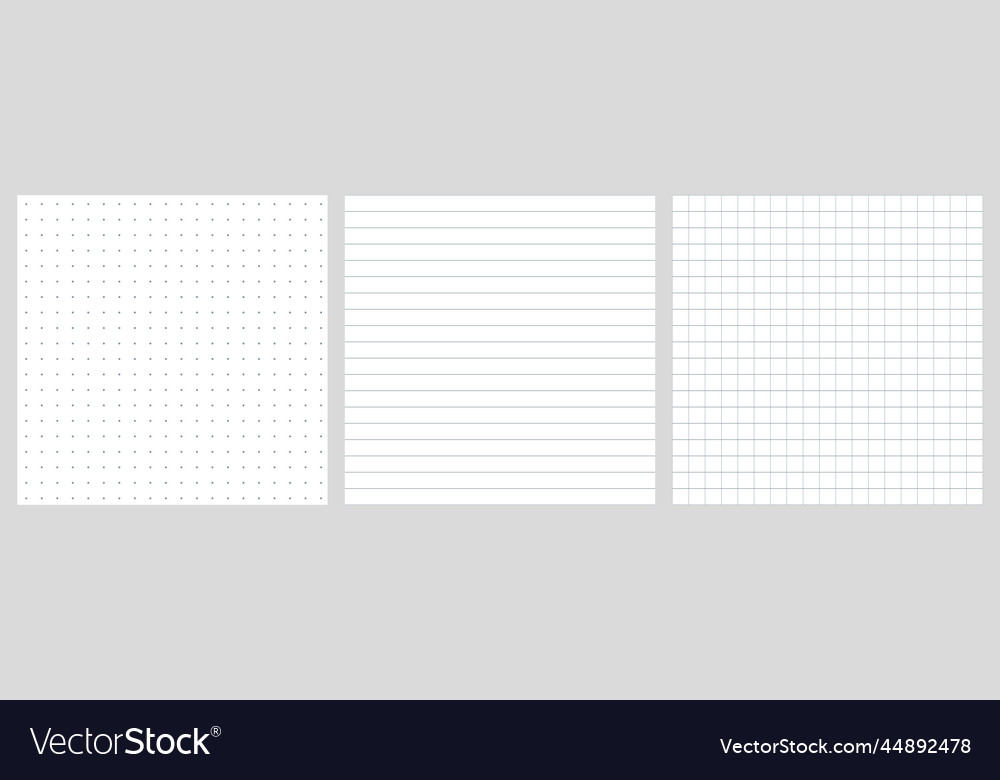 Dotted grid and squared notebook seamless pattern Vector Image