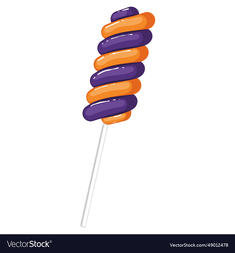 Halloween lollipop candy trick or treat Royalty Free Vector