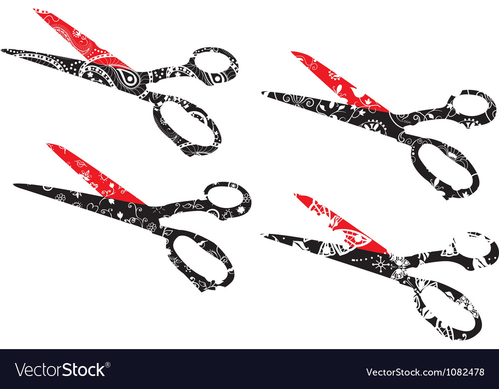Scissors set Royalty Free Vector Image - VectorStock